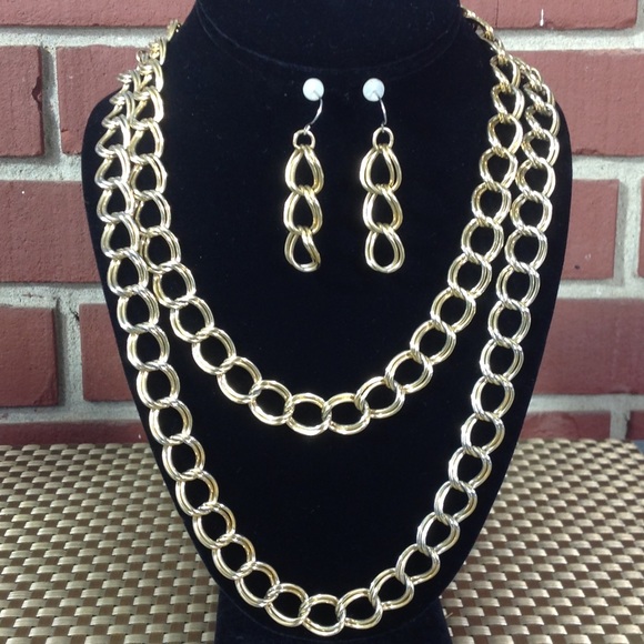 Vintage | Jewelry | Vintage Double Link Combo Long Short Earrings ...